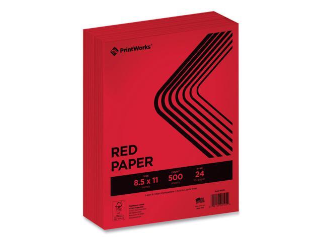 Click here for Color Paper 24 lb Text Weight 8.5 x 11 Red 500/Rea... prices