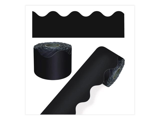 Click here for Rolled Scalloped Border 2.25 x 65 ft Black 108472 prices