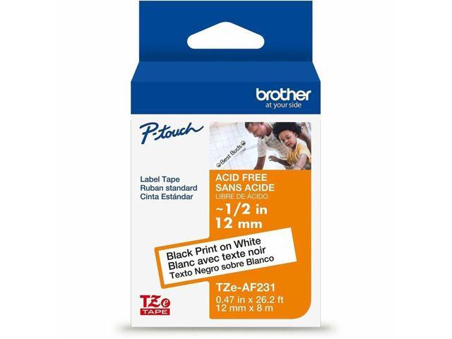 Click here for Brother Genuine P-touch TZeAF231 BK on WHT Label T... prices