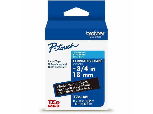 Click here for Brother Genuine P-touch TZe345 WHT on BK Label Tap... prices