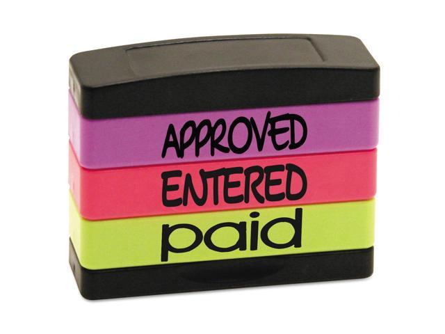 Click here for Interlocking Stack Stamp APPROVED ENTERED PAID 1.8... prices