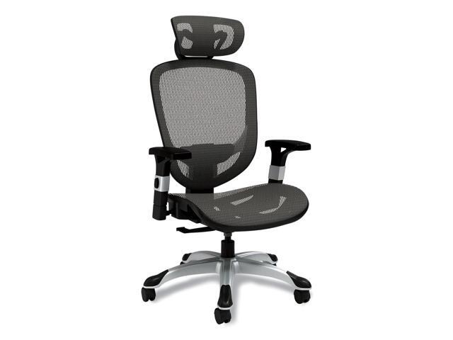 Alera Minerva Ergonomic Mesh Swivel Task Chair - Supports Up to 275lb - 17.24 to 20.98 Seat Height - Gray Seat/Back  Silver Base ALEMV41BME48