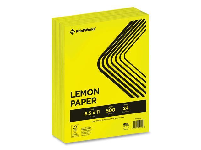 Click here for Color Paper 24 lb Text Weight 8.5 x 11 Lemon Yello... prices