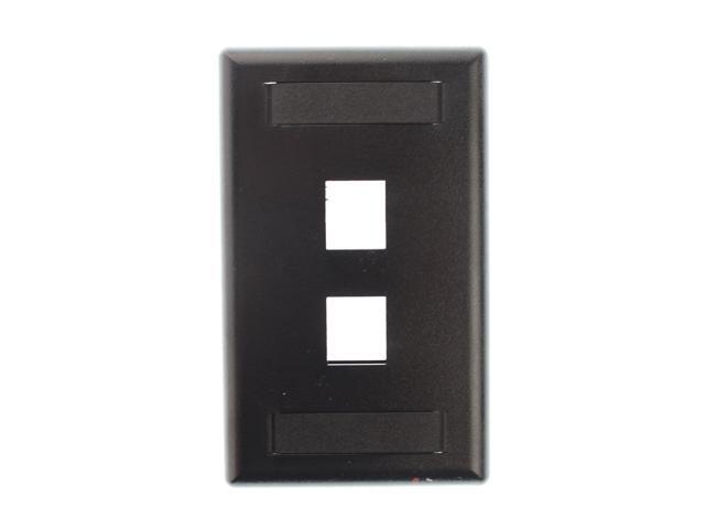 Click here for Face Plate Rear-Loading 2 Port Single Gang Black prices