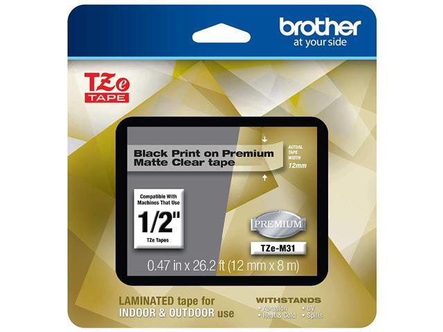 Click here for Brother TZeM31 Black Print on Premium Matte Clear... prices