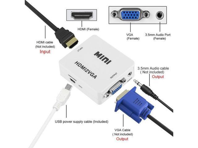 Click here for HDMI2VGA MINI HDMI To VGA With audio for PC Laptop... prices