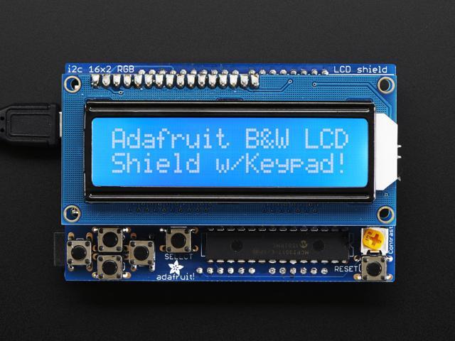 Click here for Adafruit LCD Shield Kit & 16x2 Character Display prices