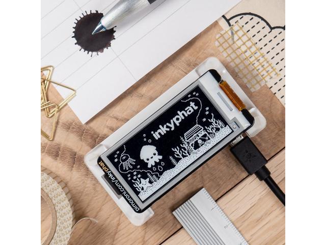 Click here for Pimoroni Inky pHAT (ePaper/eInk/EPD) - Black/White prices