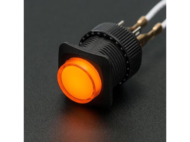 Click here for Adafruit 16mm Illuminated Pushbutton - Yellow Mome... prices