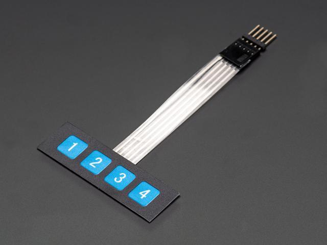 Click here for Adafruit Membrane 1x4 Keypad + Extras prices