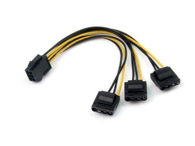 Click here for 2pcs PCIe 6pin Female to 3 Molex IDE 4pin Female G... prices