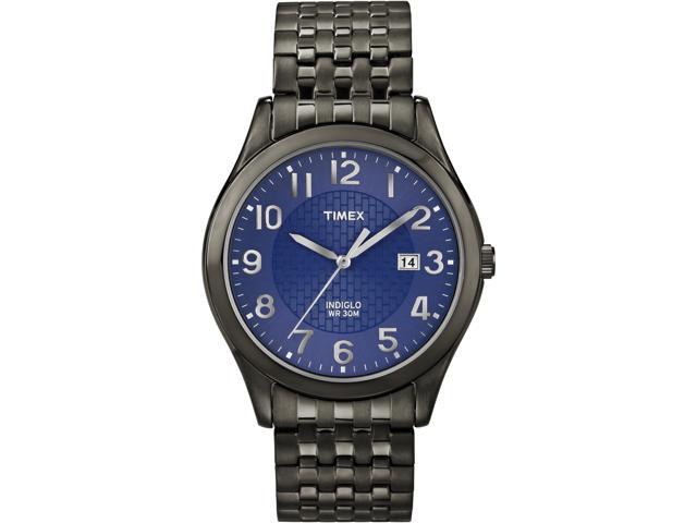 Click here for Timex Mens Elevated Classic Blue Textured Dial Dat... prices