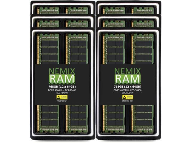 Click here for NEMIX RAM 768GB (12X64GB) DDR5 4800MHZ PC5-38400 2... prices