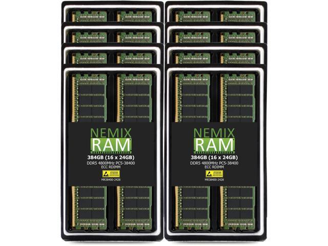 Click here for NEMIX RAM 384GB (16X24GB) DDR5 4800MHZ PC5-38400 2... prices