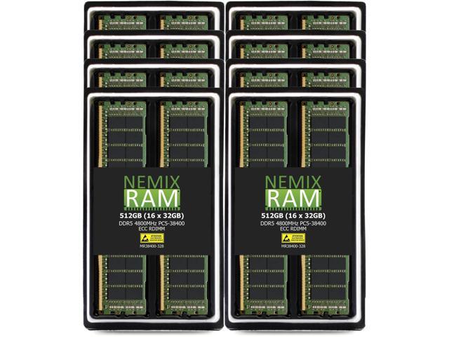 Click here for NEMIX RAM 512GB (16X32GB) DDR5 4800MHZ PC5-38400 2... prices