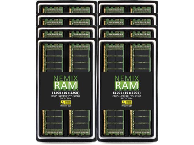 Click here for NEMIX RAM 512GB (16X32GB) DDR5 4800MHZ PC5-38400 1... prices