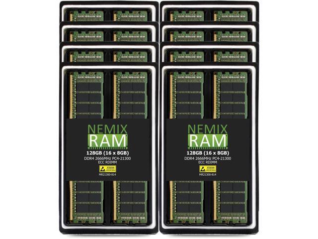 Click here for NEMIX RAM 128GB (16X8GB) DDR4 2666MHZ PC4-21300 1R... prices