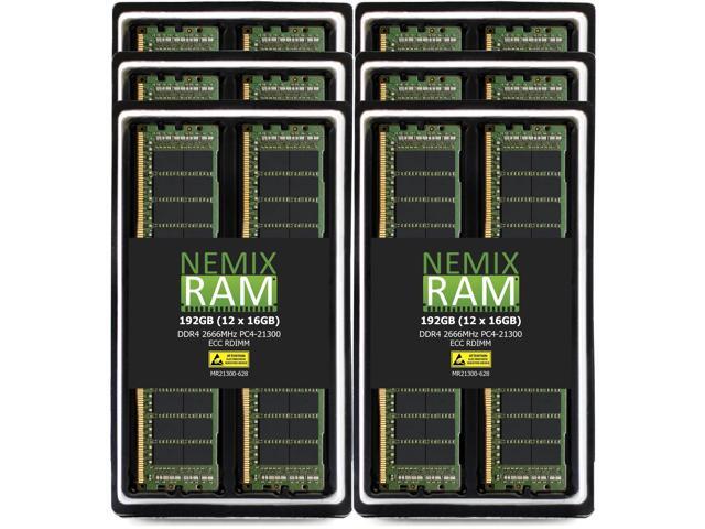 Click here for NEMIX RAM 192GB (12X16GB) DDR4 2666MHZ PC4-21300 2... prices