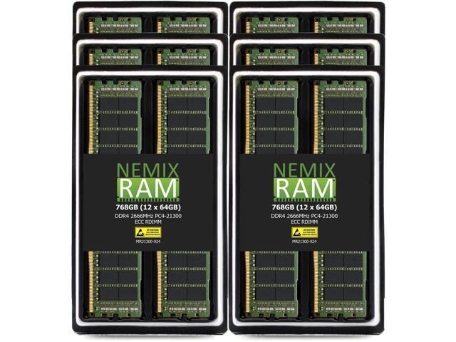 Click here for NEMIX RAM 768GB (12X64GB) DDR4 2666MHZ PC4-21300 2... prices