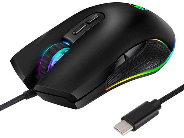 Click here for USB C Mouse Ergonomic Type C Wired Mouse RGB Gamin... prices