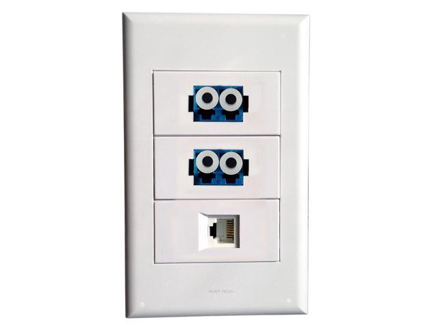 Click here for Wall Plate with LC + LC + RJ11 Keystone Modular Fi... prices