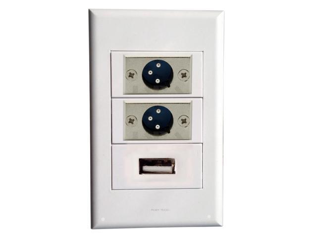 Click here for Wall Plate XLR Male Port x2+ USB Keystone Modular... prices