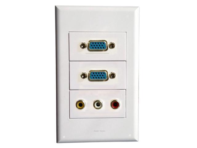 Click here for Wall Plate with VGA + VGA + 3 RCA Modular D-Sub Mo... prices
