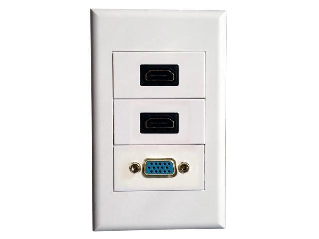 Click here for HDMI Wall Plate VGA Faceplate with HDMI + HDMI + V... prices