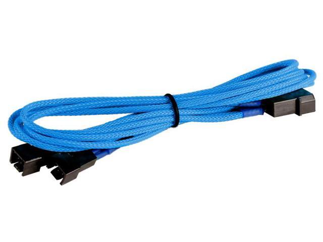 Click here for Light Blue 4-pin to 2x 3-Pin Fan Braided Power Cab... prices