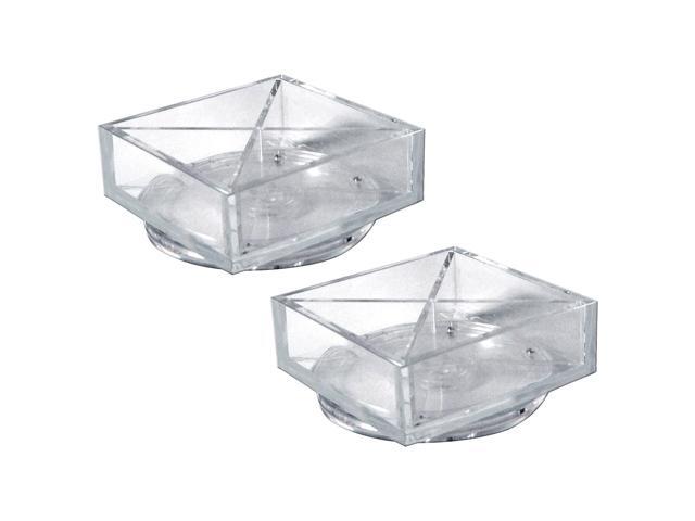 Click here for Azar 4-Compartment Plastic Rotating Organizer Clea... prices