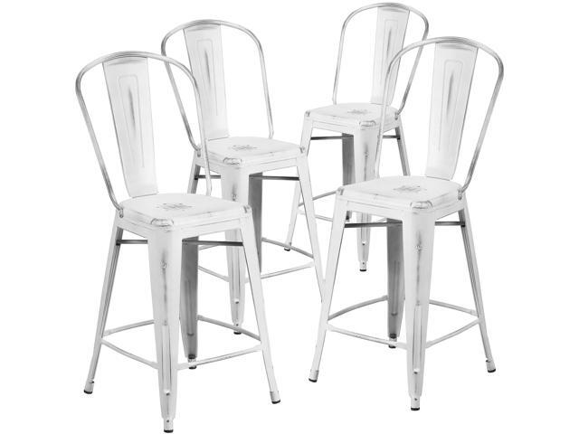 Click here for Flash Furniture Commercial 24 High Distressed Oran... prices