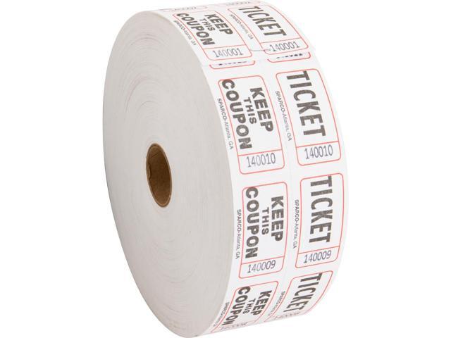 Click here for Sparco Ticket Roll Double w/Coupon 2000/RL White 9... prices