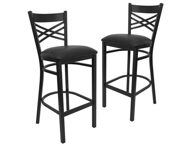 Click here for 2 Pk. HERCULES Series Black X Back Metal Restauran... prices