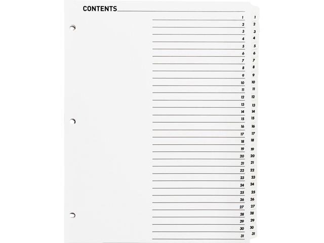 Click here for Business Source Table of Content Quick Index Divid... prices