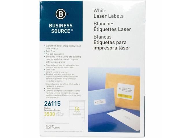 Click here for Business Source Mailing Labels Laser 1-1/3x4 3500/... prices