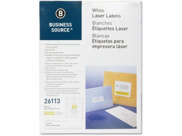 Click here for Business Source Mailing Labels Laser 1x4 5000/PK W... prices