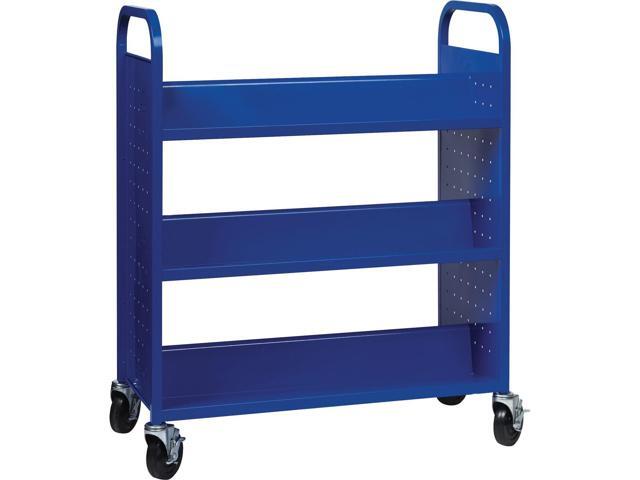 Click here for Lorell Book Cart Double-sided 6 Shelves 38Wx18Dx46... prices