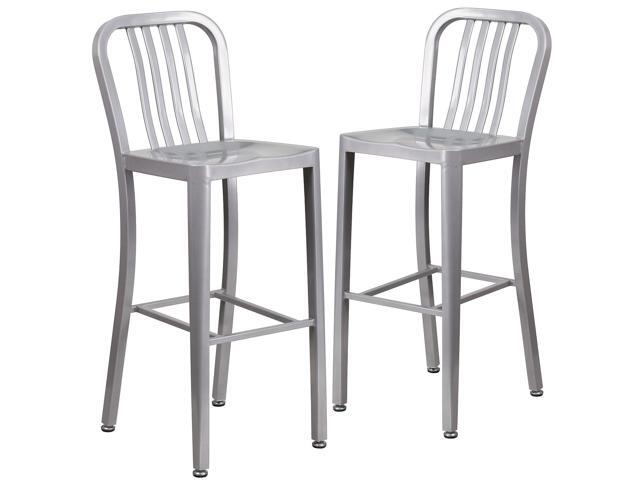 Click here for Flash Furniture Commercial Grade 30 High Silver Me... prices