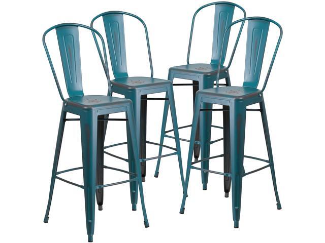 Click here for 4 Pk. 30 High Distressed Kelly Blue Metal Indoor B... prices
