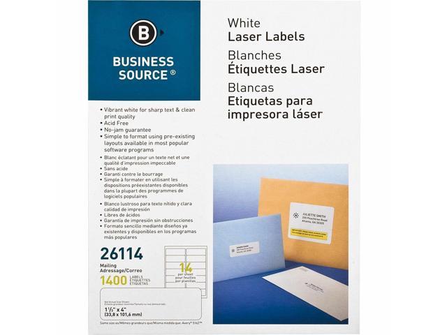 Click here for Business Source Mailing Labels Laser 1-1/3x4 1400/... prices