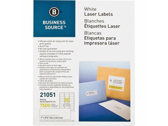 Click here for Business Source Mailing Label Laser 1x2-5/8 7500/P... prices
