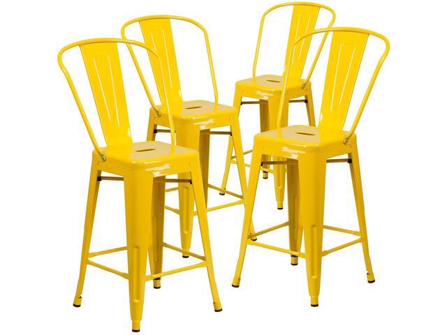 Click here for Flash Furniture 24 High Yellow Metal Indoor-Outdoo... prices