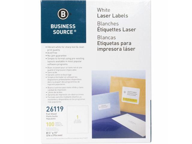 Click here for Business Source Mailing Labels Full Sheet Laser 8-... prices