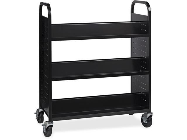 Click here for Lorell Book Cart Double-sided 6 Shelves 38Wx18Dx46... prices