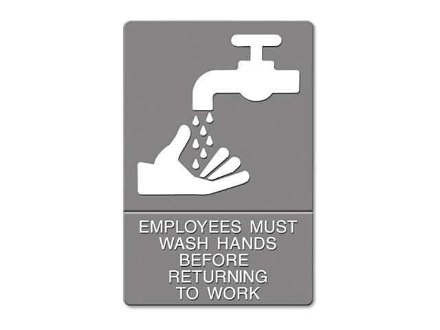 Click here for Headline Sign ADA Sign EMPLOYEES MUST WASH HANDS.... prices