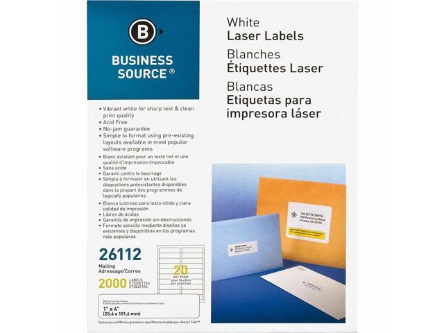 Click here for Business Source Mailing Labels Laser 1x4 2000/PK W... prices