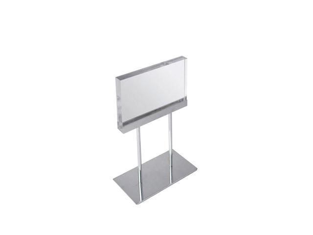 Click here for Azar Small Acrylic Block Sign Holder On Chrome Sta... prices