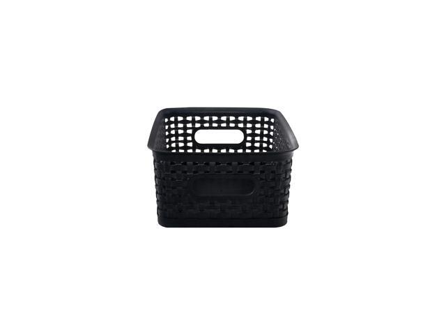 Click here for Staples Plastic Weave Bin Black Small 36000 prices