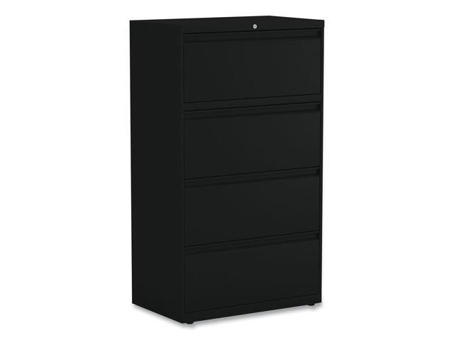 Click here for Alera 4-Drawer 30W Lateral File Cabinet; Black Leg... prices