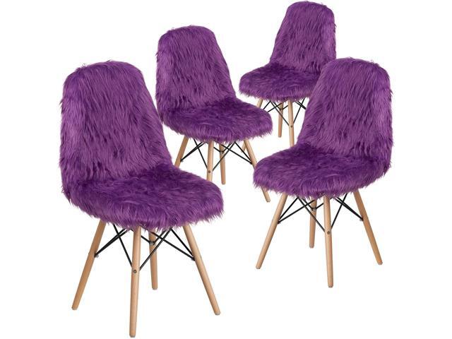 Click here for Flash Furniture Faux Fur Purple Shaggy Chair (4DL1... prices